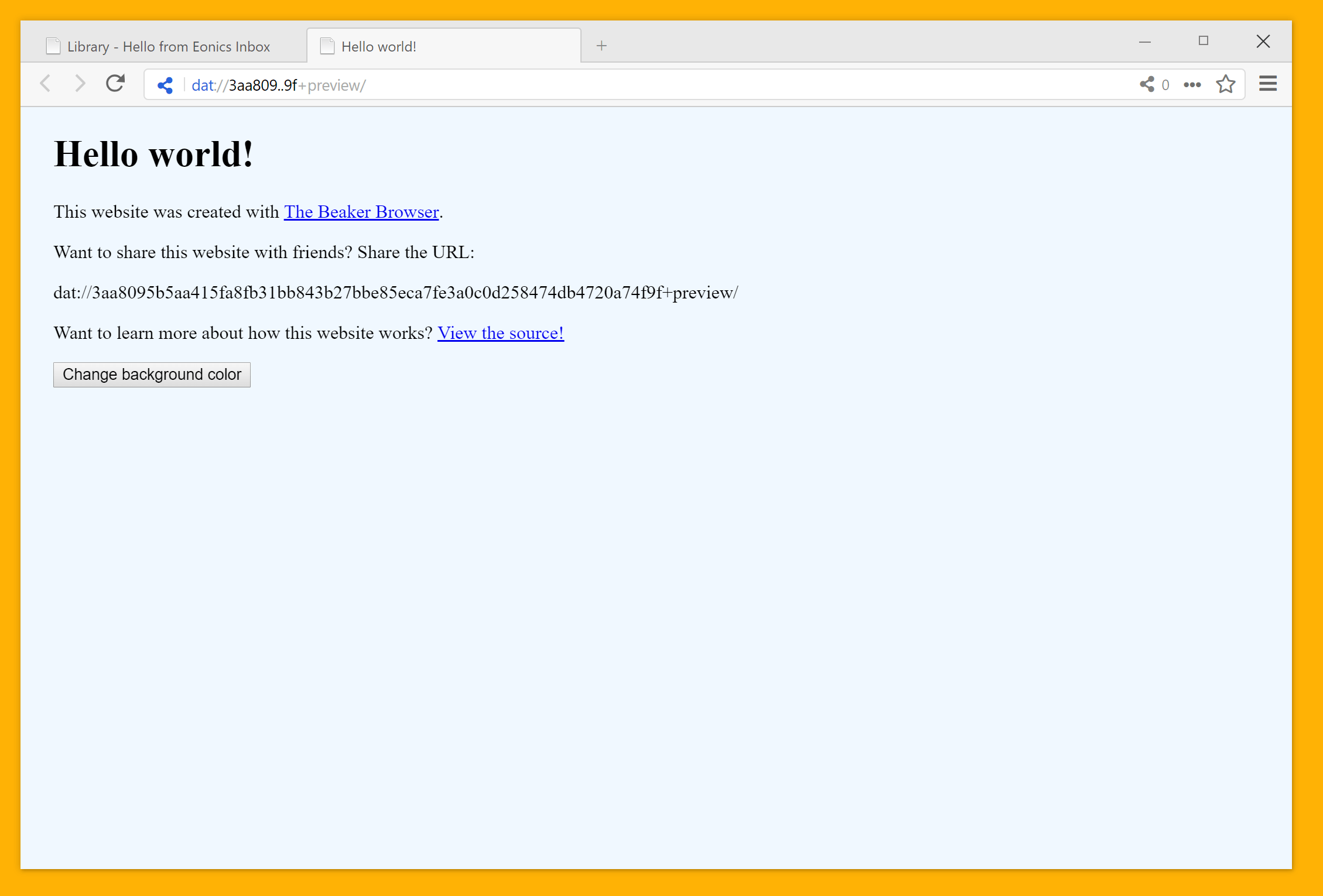 "Hello Distributed Web!" - Beaker Browser en het Dat-protocol - Inbox - Eonics