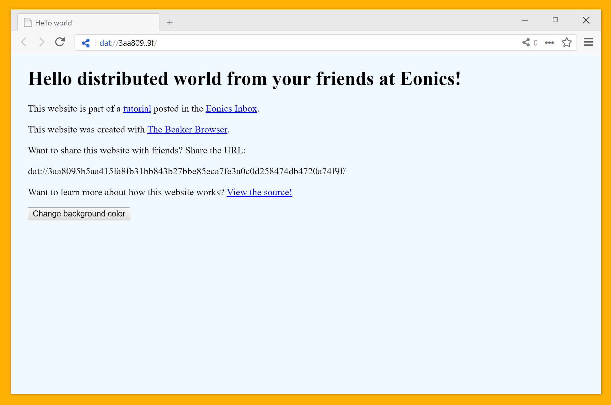 "Hello Distributed Web!" - Beaker Browser en het Dat-protocol - Inbox - Eonics