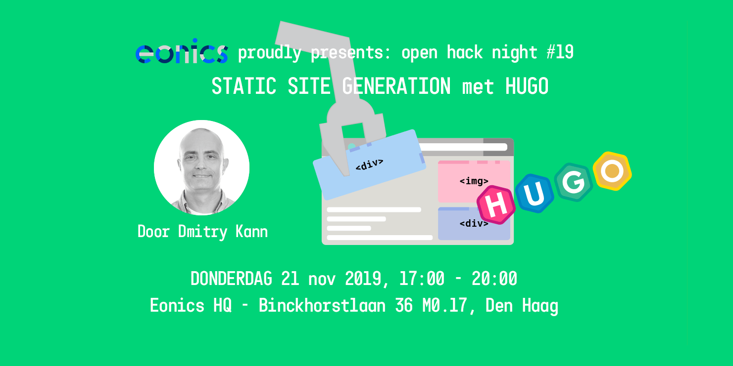 Open Hack Night #19 - Static Site Generation met Hugo - Inbox - Eonics